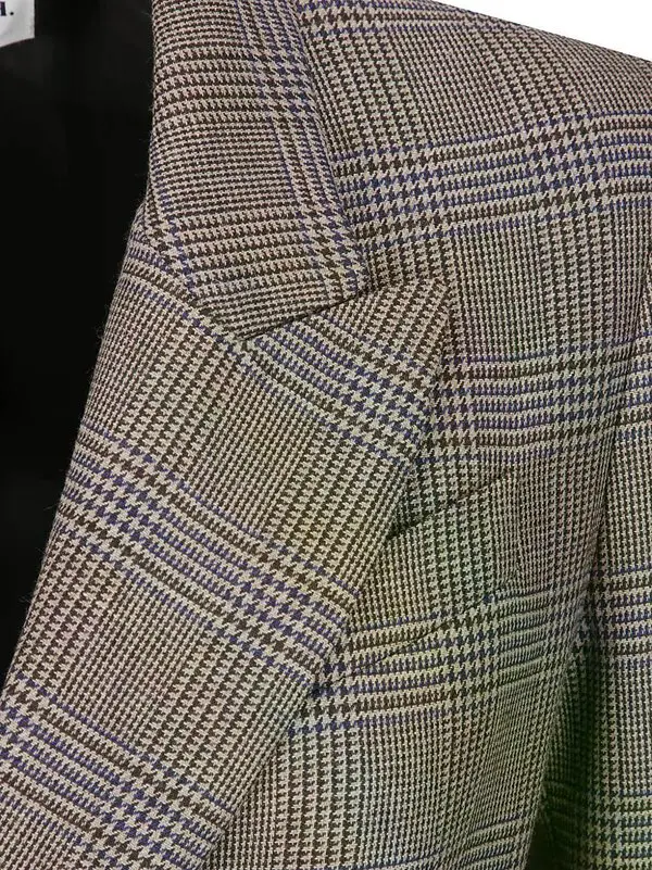 P.a.r.o.s.h Checked Double-breasted Jacket - Brown
