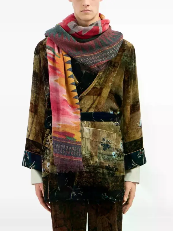 PIERRE-LOUIS MASCIA Euclidex Ikat-print Scarf
