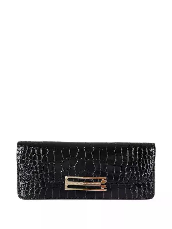 Victoria Beckham Dorian Crocodile-effect Clutch Bag