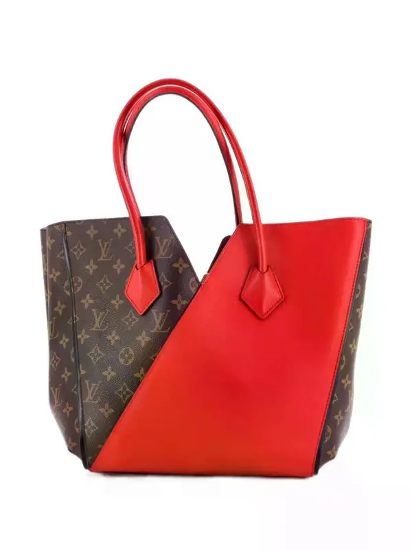 LOUIS VUITTON Kimono Handbag Monogram Canvas And Leather Mm Tote Bag - Brown