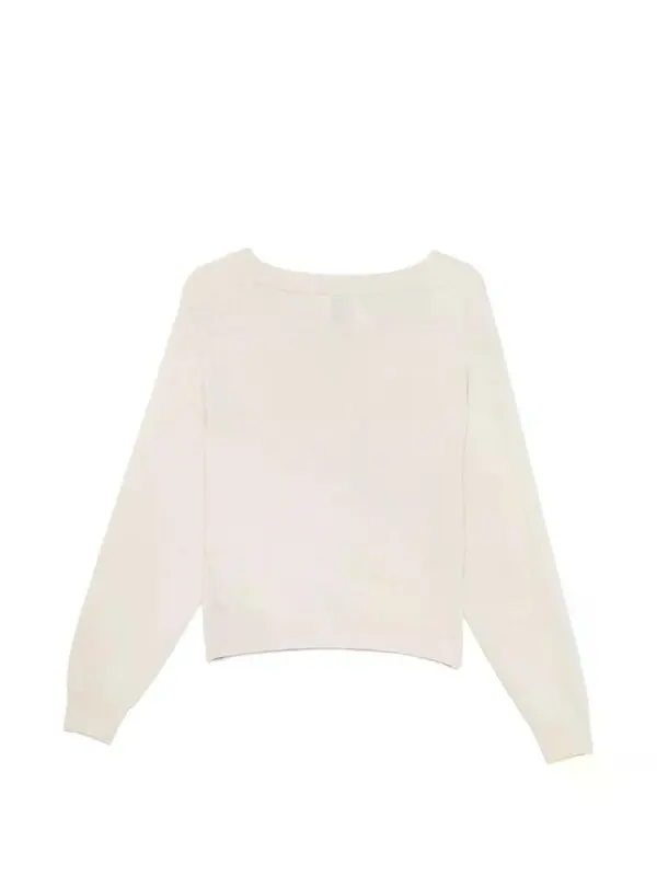 NUDE Twist-detail V-neck Sweater