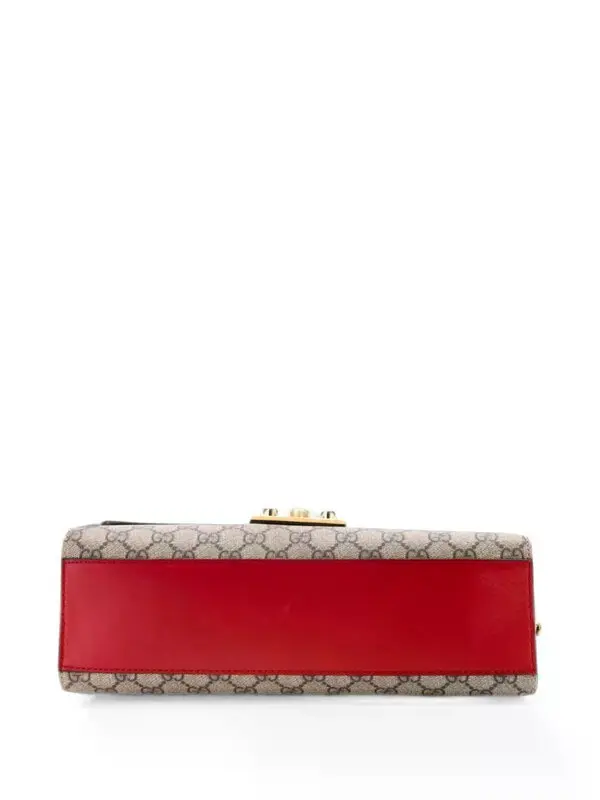 Gucci Padlock Gg Coated Canvas And Leather Medium Shoulder Bag