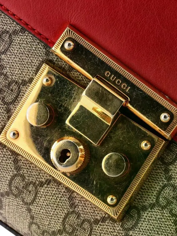 Gucci Padlock Gg Coated Canvas And Leather Medium Shoulder Bag - Multicolour