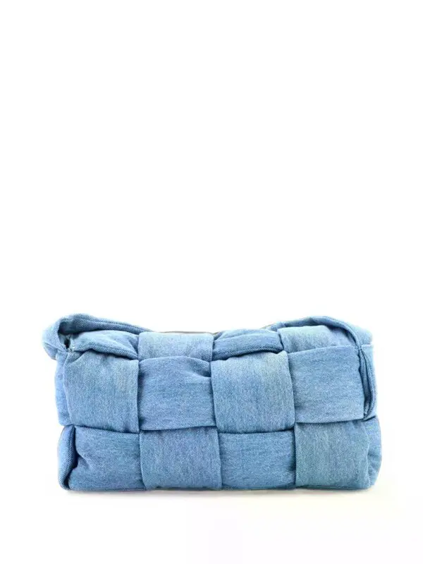 Bottega Veneta Padded Tech Cassette Intrecciato Denim Crossbody Bag