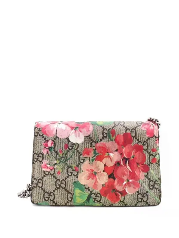 Gucci Dionysus Blooms Print Gg Coated Canvas Super Mini Crossbody Bag