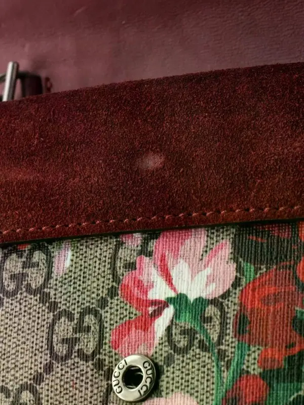 Gucci Dionysus Blooms Print Gg Coated Canvas Super Mini Crossbody Bag