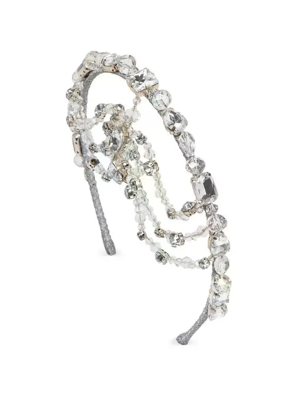 JENNIFER BEHR Ameerha Crystal-embellished Headpiece - Silver