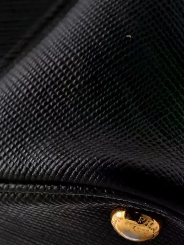 Prada Cuir Double Saffiano Leather Medium Tote Bag - Black