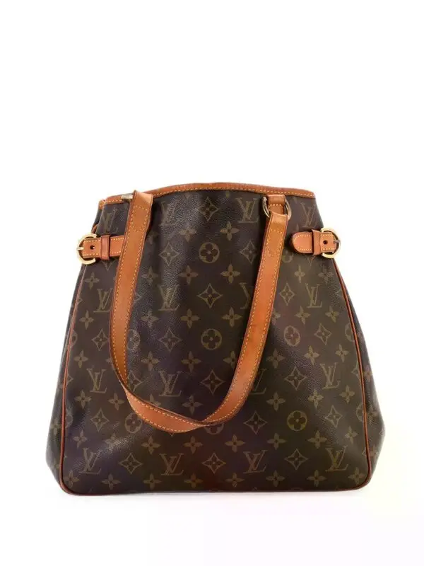 LOUIS VUITTON Batignolles Handbag Monogram Canvas Vertical Tote Bag