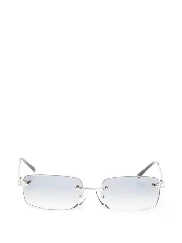 BVLGARI Rhinestone-embellished Rimless Sunglasses