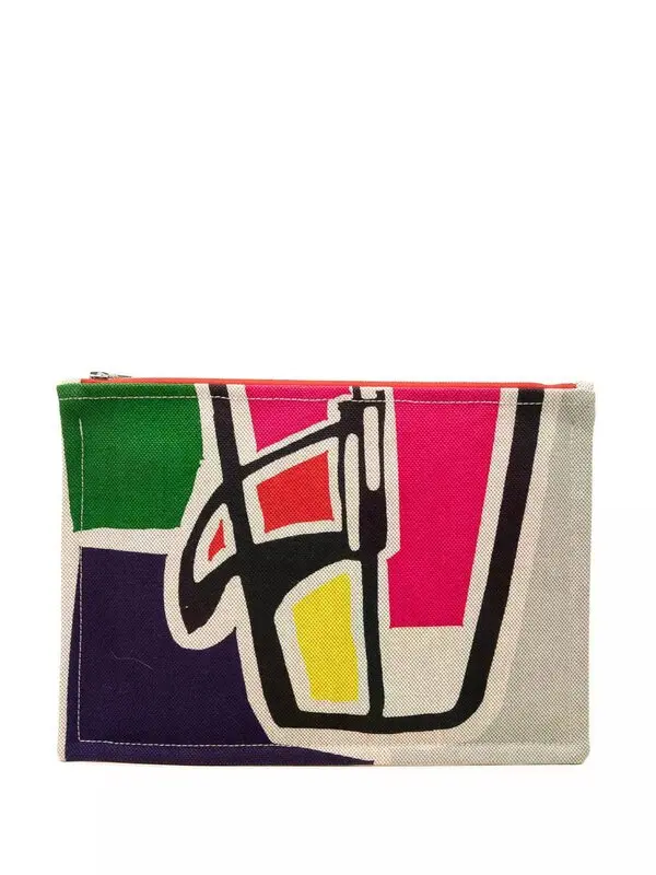 Hermès 2000-2026 Toile Flat Waikiki Pouch Clutch Bag