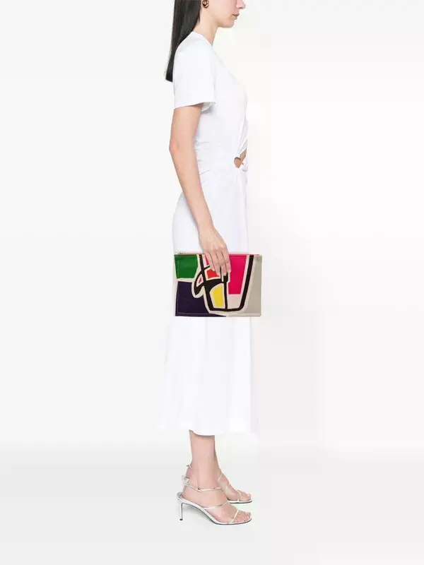 Hermès 2000-2026 Toile Flat Waikiki Pouch Clutch Bag