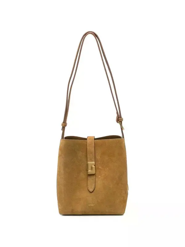 Soeur Suede Logo-plaque Shoulder Bag