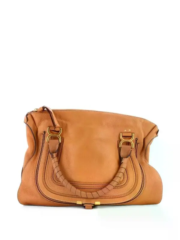 Chloé Marcie Leather Large Shoulder Bag - Brown