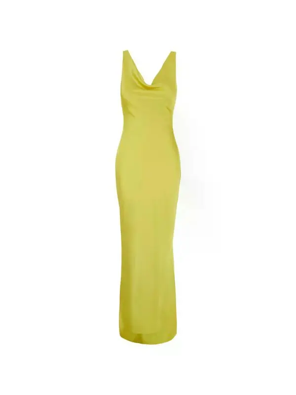 Norma Kamali Maxi Maria Gown Sleeveless Dress - Yellow