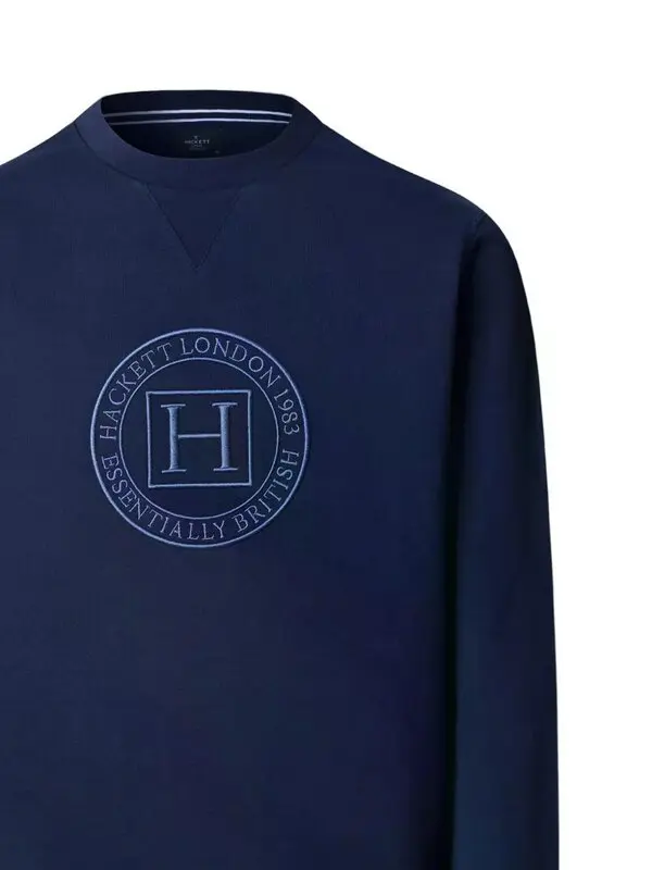HACKETT LONDON Logo-embroidered Crew-neck Sweater