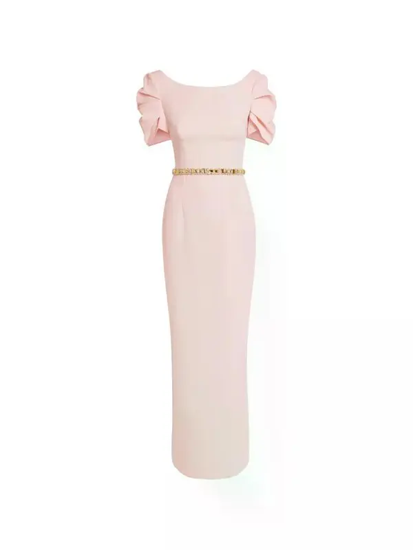 Safiyaa Vanna Sculptural-sleeve Maxi Dress