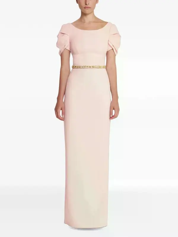 Safiyaa Vanna Sculptural-sleeve Maxi Dress