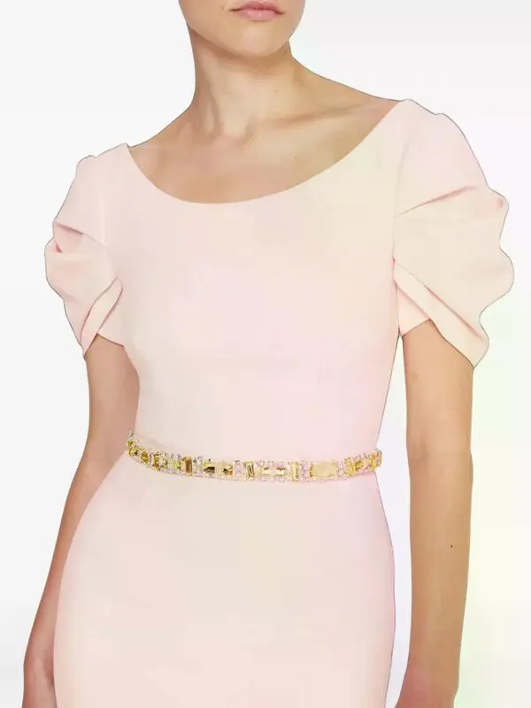 Safiyaa Vanna Sculptural-sleeve Maxi Dress