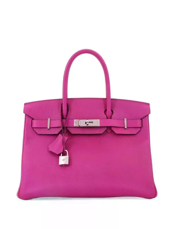 Hermès Birkin Handbag Epsom With Palladium Hardware 30 Satchel - Pink