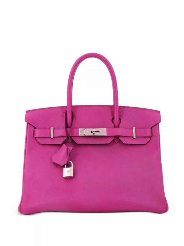 Hermès Birkin Handbag Epsom With Palladium Hardware 30 Satchel - Pink
