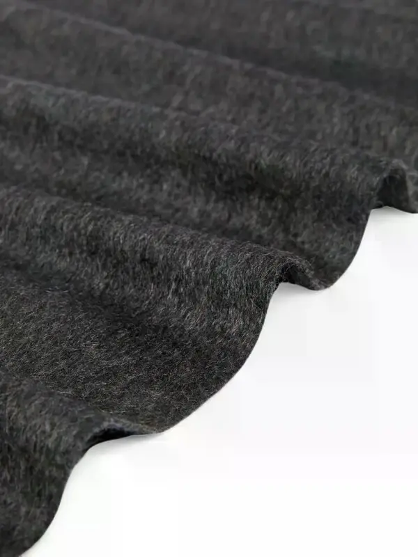 Max Mara Dalia Cashmere Stole With Monogram Embroidery Dark