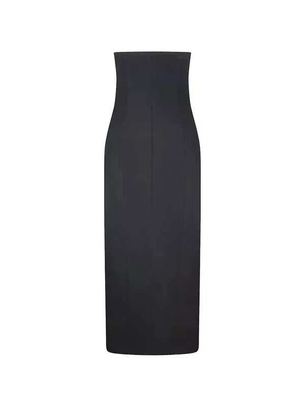 P.a.r.o.s.h Double-breasted Strapless Midi Dress