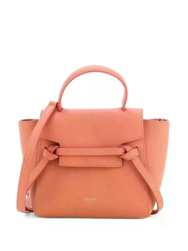 Celine Belt Bag Textured Leather Pico Shoulder Bag - Pink