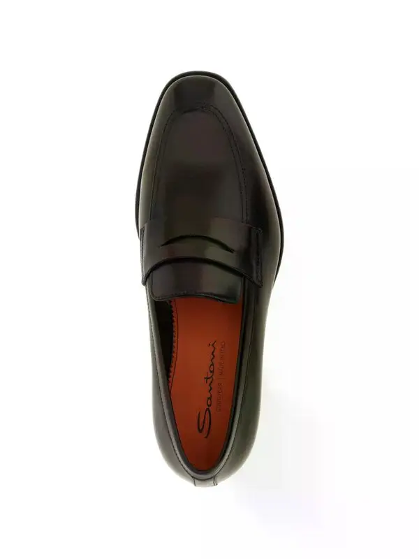 Santoni Gregor Leather Loafers