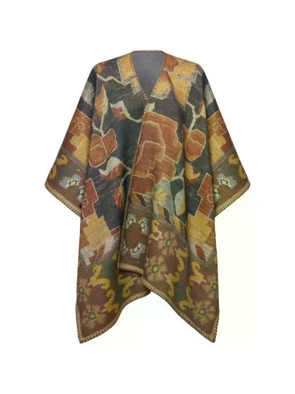 PIERRE-LOUIS MASCIA Geometric Wool Cape