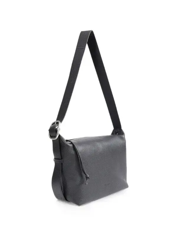 Loewe Medium Loop Bag In Supple Grained Calfskin - Black