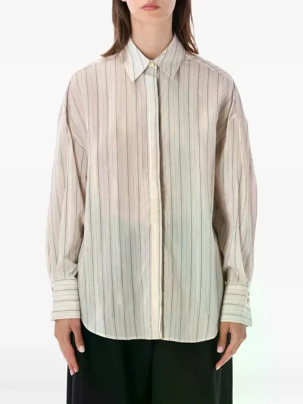 SESSUN Mabel Vertical-stripe Shirt