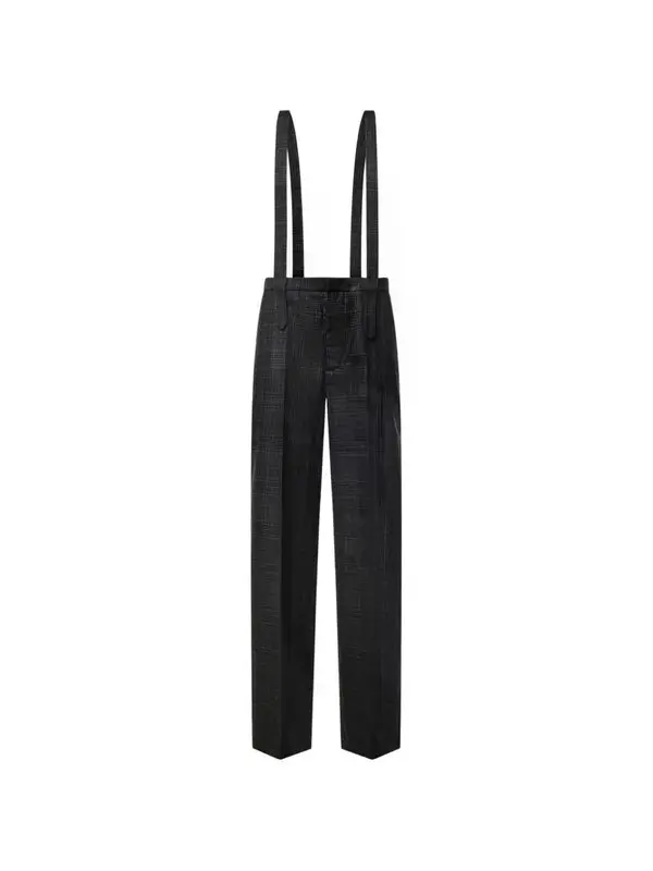 DONDUP Check-print Suspender Trousers