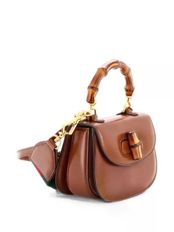 Gucci Bamboo 1947 Top Handle Mini Shoulder Bag - Brown