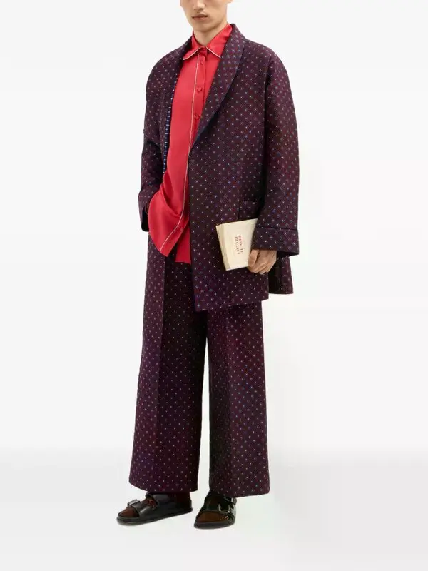 PIERRE-LOUIS MASCIA Geometric-print Dressing Gown