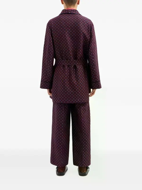 PIERRE-LOUIS MASCIA Geometric-print Dressing Gown