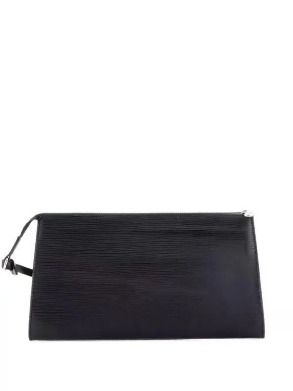 LOUIS VUITTON Pochette Accessoires Epi Leather Clutch Bag - Black