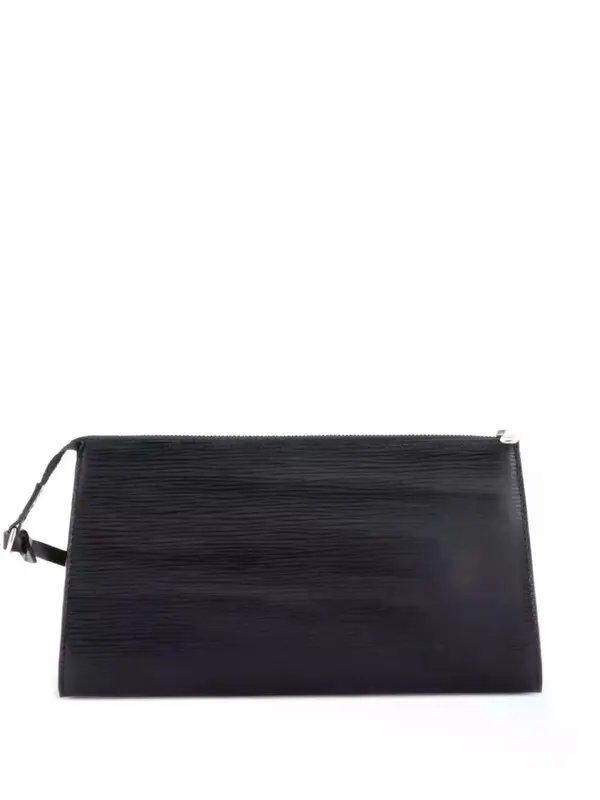 LOUIS VUITTON Pochette Accessoires Epi Leather Clutch Bag - Black