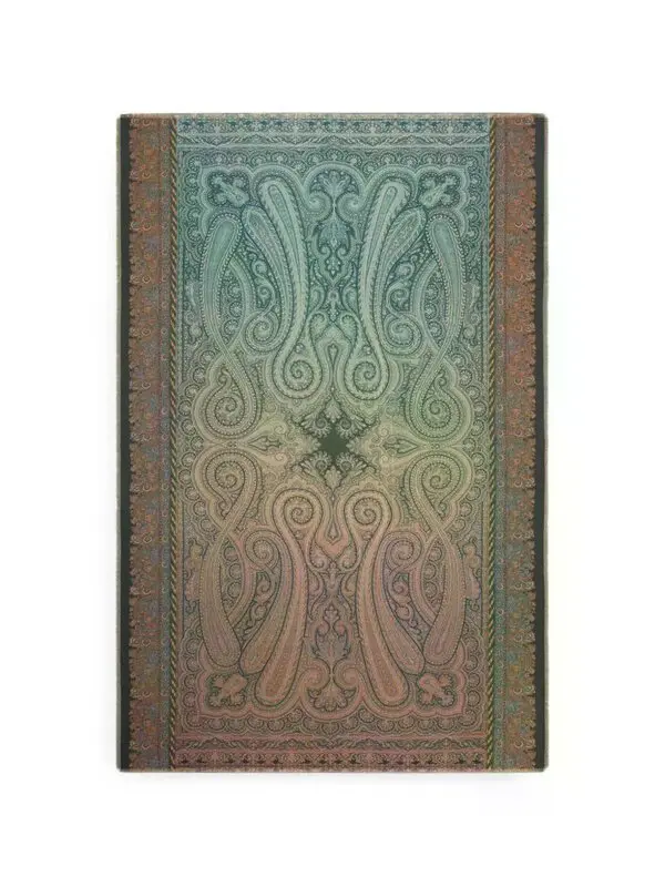 PIERRE-LOUIS MASCIA Pancake Paisley-print Scarf - Blue