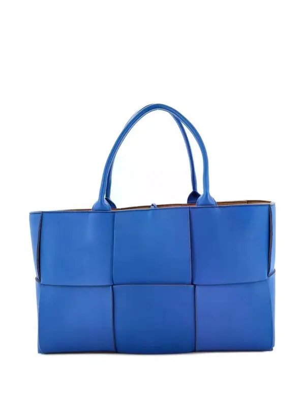 Bottega Veneta Arco Maxi Intrecciato Leather Medium Tote Bag - Blue
