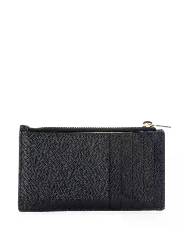 Saint Laurent Monogram Fragments Zip Matelasse Chevron Leather Card Holder