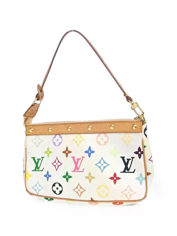 LOUIS VUITTON 2003 Monogram Multicolour Canvas Pochette Accessoires Clutch Bag