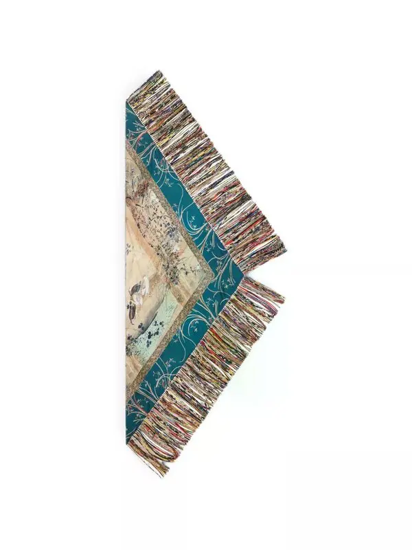 PIERRE-LOUIS MASCIA Aloeuw Fringed Scarf - Blue