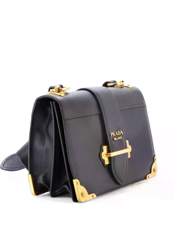 Prada Cahier Leather And Saffiano Leather Large Crossbody Bag