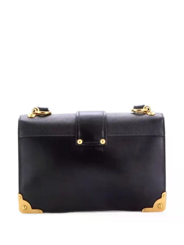 Prada Cahier Leather And Saffiano Leather Large Crossbody Bag