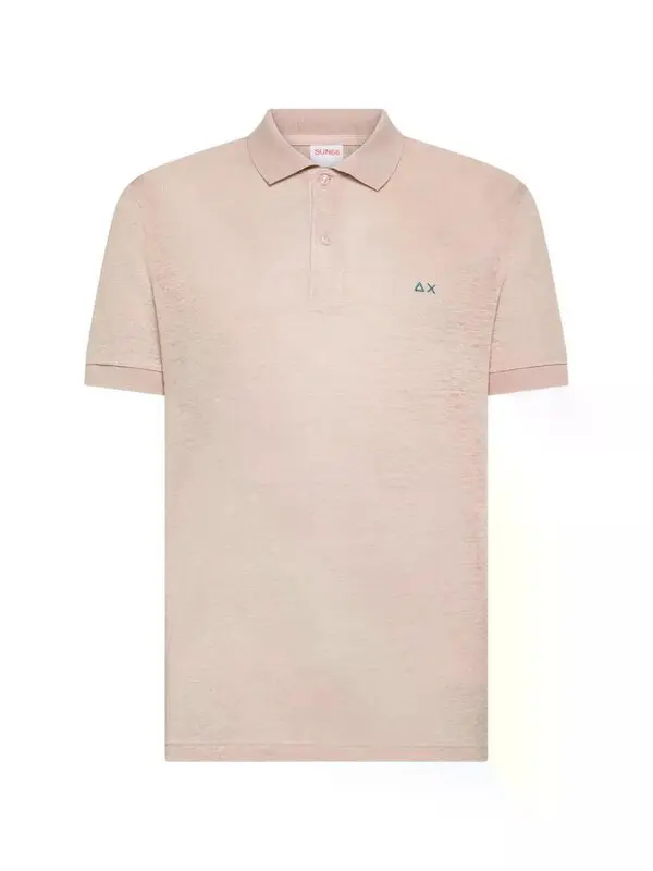 SUN 68 Linen Polo Shirt