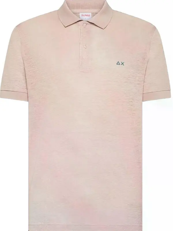 SUN 68 Linen Polo Shirt