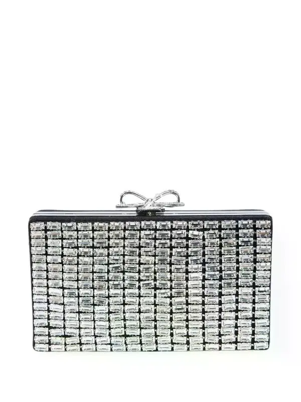 SELF-PORTRAIT Crystal-embellished Bow-detail Clutch Bag