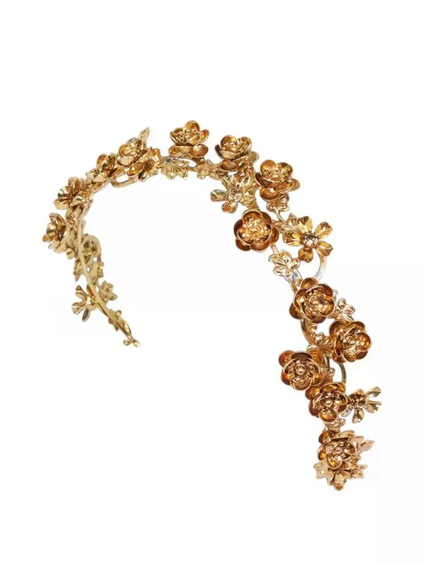 JENNIFER BEHR Natalia Floral-embellished Headband - Gold