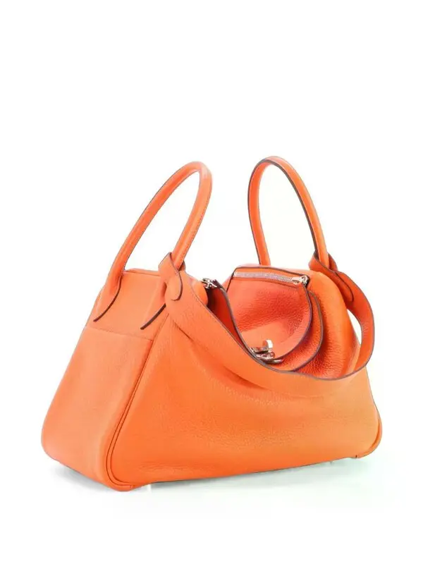 Hermès Lindy Bag Clemence 30 Shoulder Bag - Orange